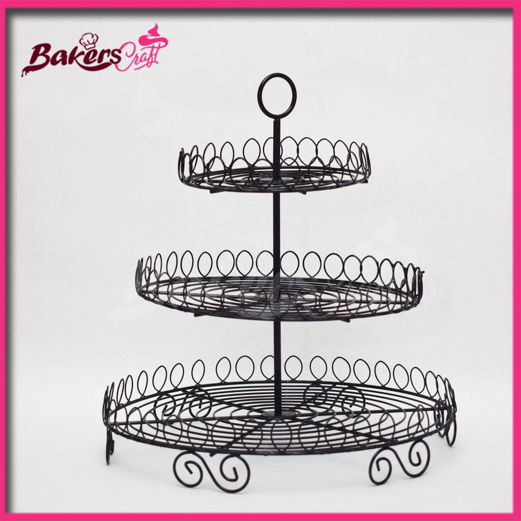 Cupcake Stand - Metal Black – bakerscraft